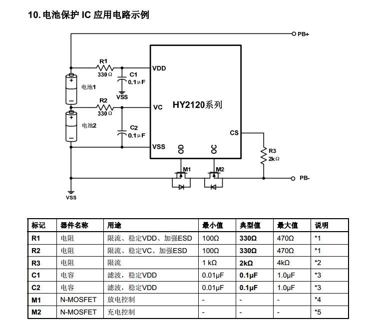 HY2120-AB宏康hycon双节锂电池保护芯片_充电管理IC_维库电子市场网